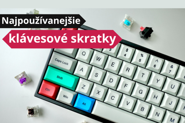 Znaky na klávesnici - najpoužívanejšie klávesové skratky